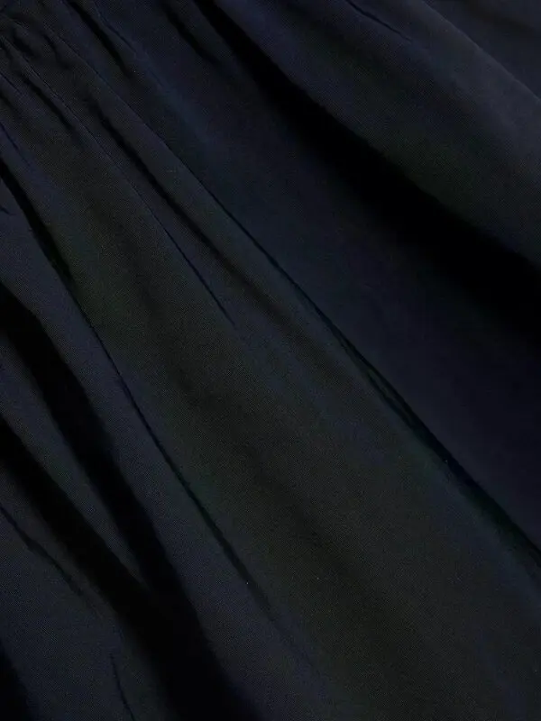 Marchesa Draped Taffeta Maxi Gown