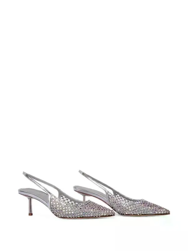 LE SILLA Crystal-embellished Mesh Slingback Sandals