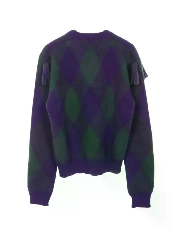 Burberry Argyle Tasseled Wool Sweater