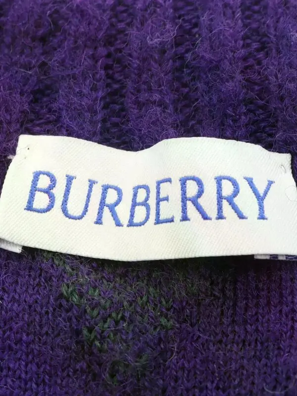 Burberry Argyle Tasseled Wool Sweater
