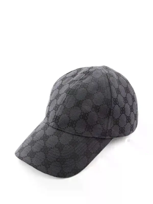 Balenciaga X Gucci 2020s Hacker Logo-patterned Cap - Grey