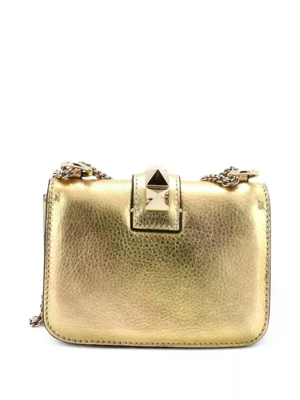 Valentino Garavani Glam Lock Leather Mini Crossbody Bag