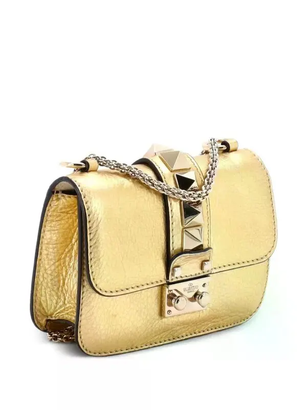 Valentino Garavani Glam Lock Leather Mini Crossbody Bag