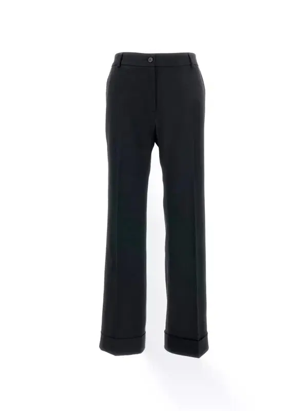 Alberto Biani Tailored Turned-up-hem Trousers - Black