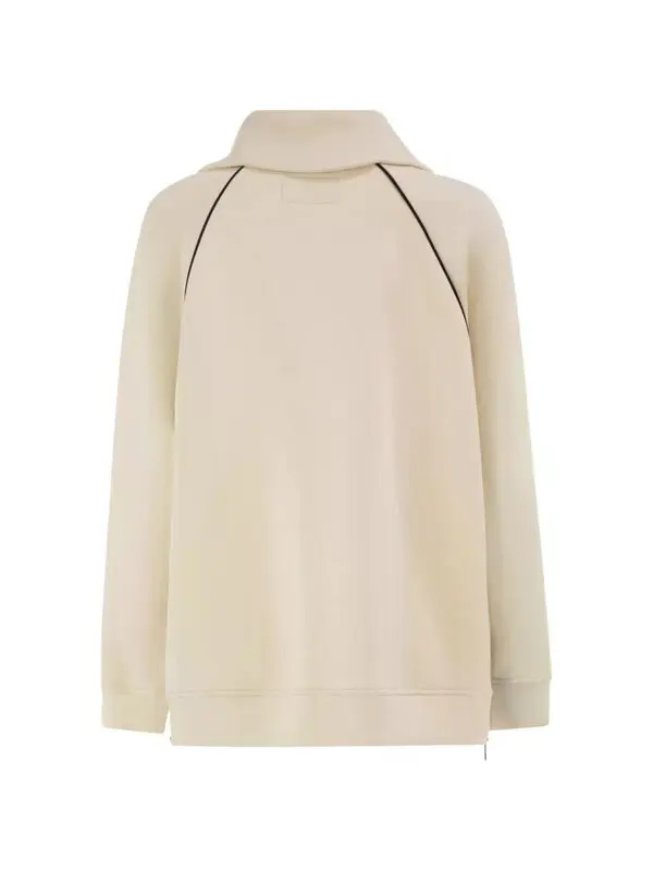 Max Mara Half-zip Contrast-piping Sweatshirt