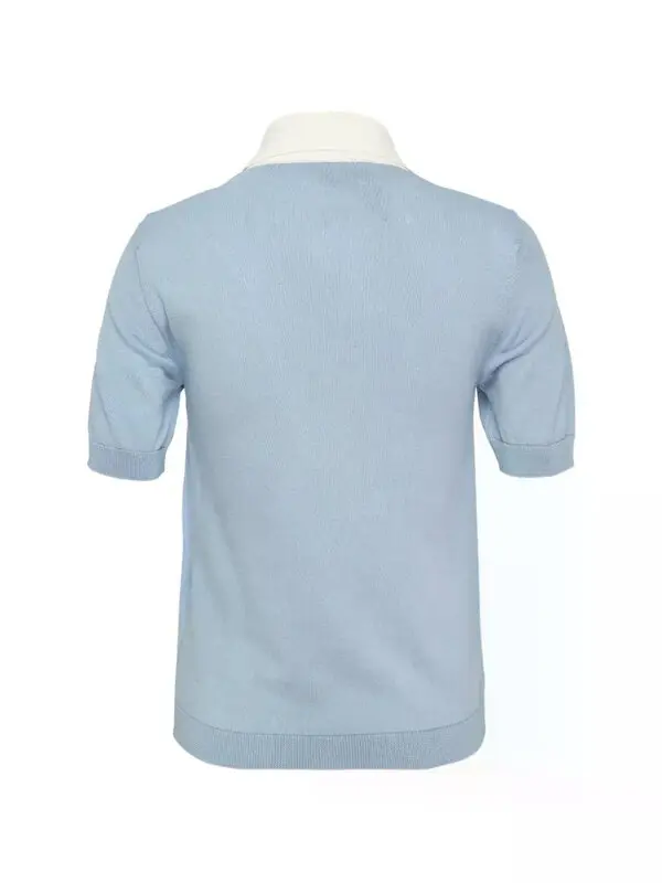 N°21 Contrast Collar Knit Polo Shirt