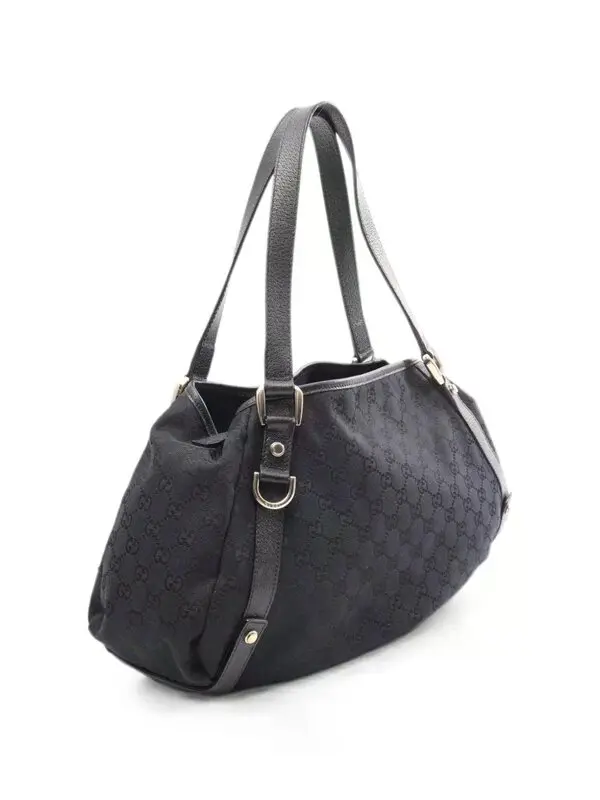Gucci 2010s Abby Gg Canvas Shoulder Bag - Black