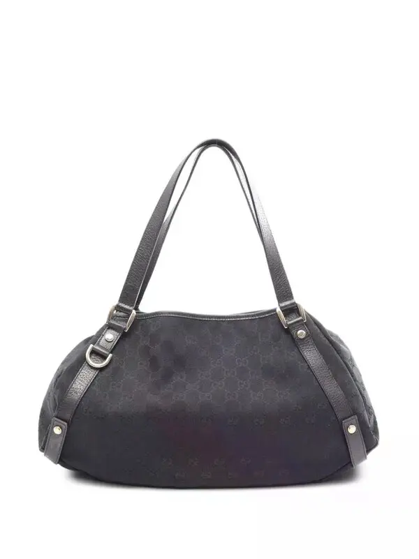 Gucci 2010s Abby Gg Canvas Shoulder Bag - Black