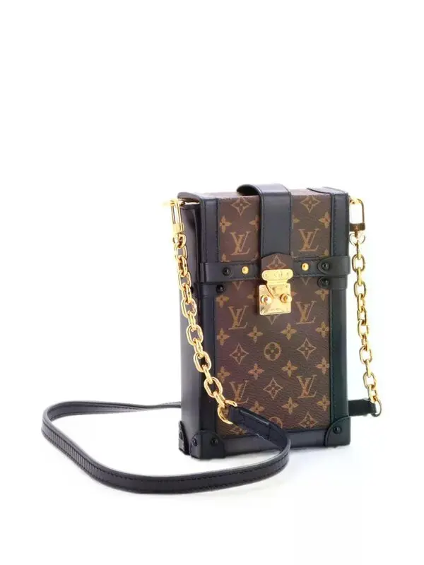 LOUIS VUITTON Vertical Trunk Pochette Monogram Canvas Crossbody Bag