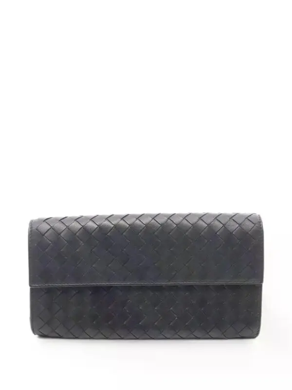 Bottega Veneta 2000s Intrecciato Bi-fold Wallet - Black
