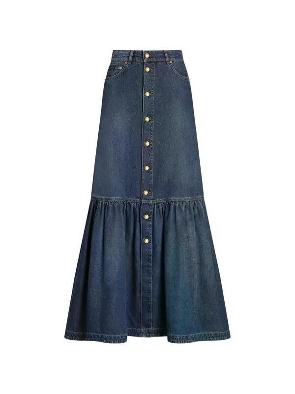 Dolce & Gabbana Long Denim Skirt - Blue