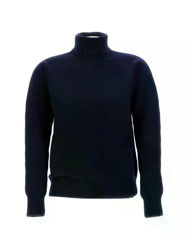 DRUMOHR Turtleneck Flat-knit Sweater - Blue