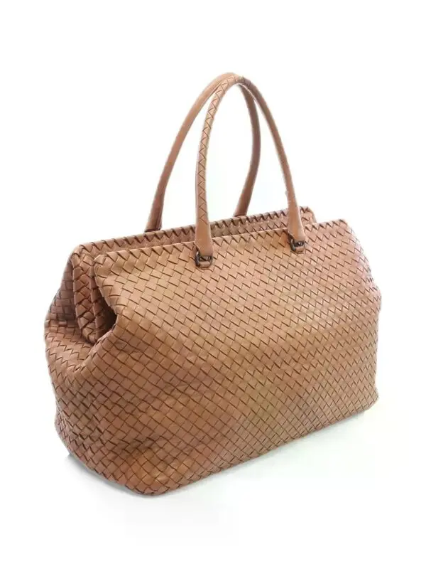 Bottega Veneta 2010s Large Intrecciato-leather Tote Bag - Brown