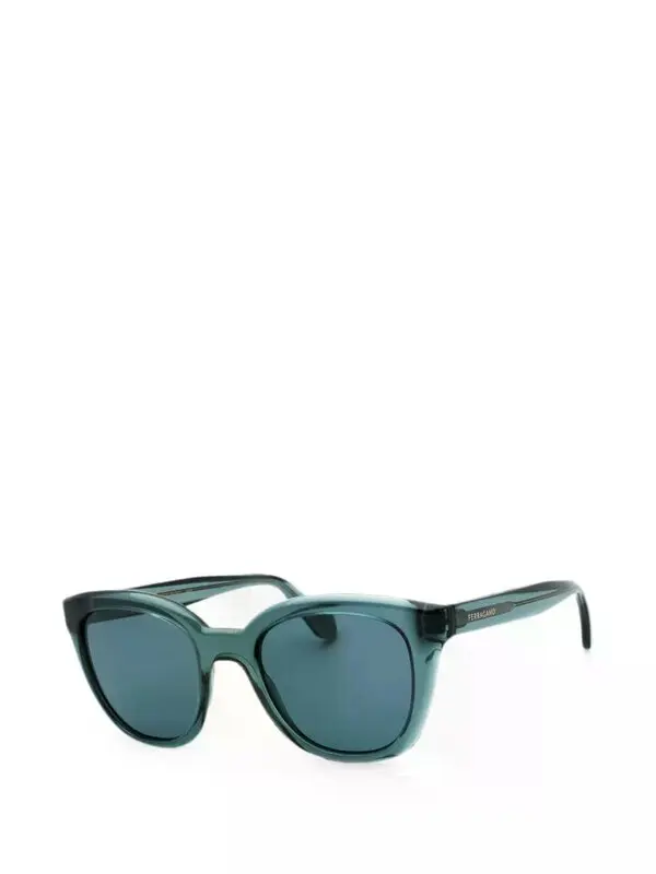 FERRAGAMO Round Frame Sunglasses - Green