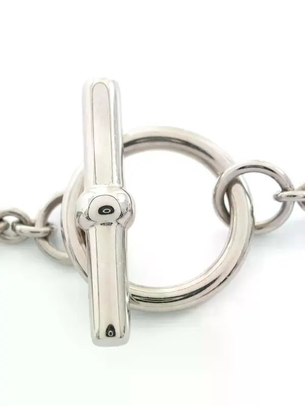 Hermès Tone Enamel Detailing Logo Necklace