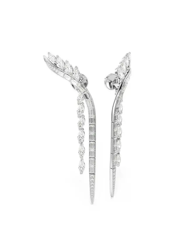 SWAROVSKI Crystal-embellished Drop Earrings - Silver