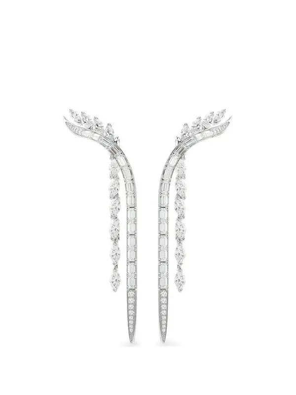 SWAROVSKI Crystal-embellished Drop Earrings - Silver