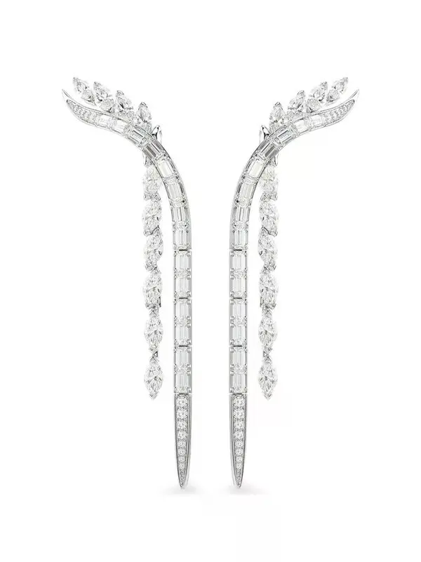 SWAROVSKI Crystal-embellished Drop Earrings - Silver