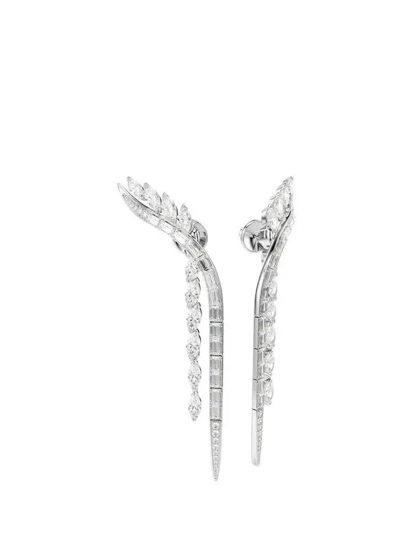 SWAROVSKI Mesmera Crystal-embellished Drop Earrings - Silver