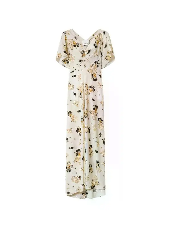 Isabel Marant Étoile Printed Stretch-silk Maxi Dress - Neutrals