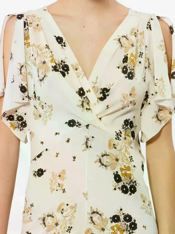 Isabel Marant Étoile Falja" Floral Print Maxi Dress - Neutrals
