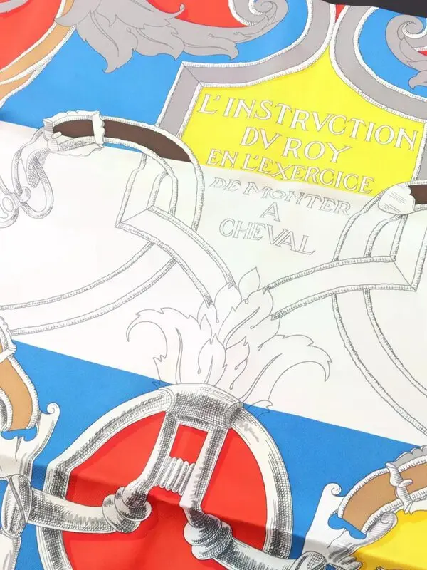 Hermès 2010s L'instruction Du Roy Scarf - White
