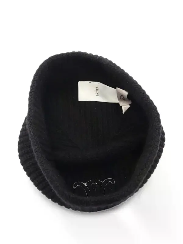 Celine Cashmere Triomphe Beanie Hat