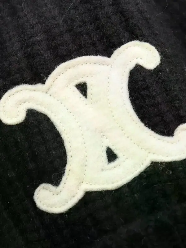 Celine Cashmere Triomphe Beanie Hat