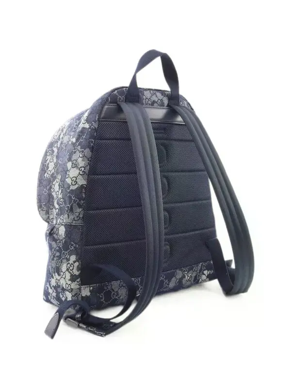 Gucci 2010s Gg Denim Backpack - Blue