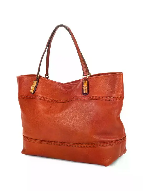 Gucci Medium Tote Bag With Bamboo Detail