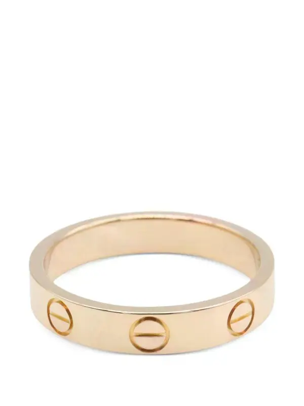 Cartier Love Ring With Engraved Screw Motifs - Pink
