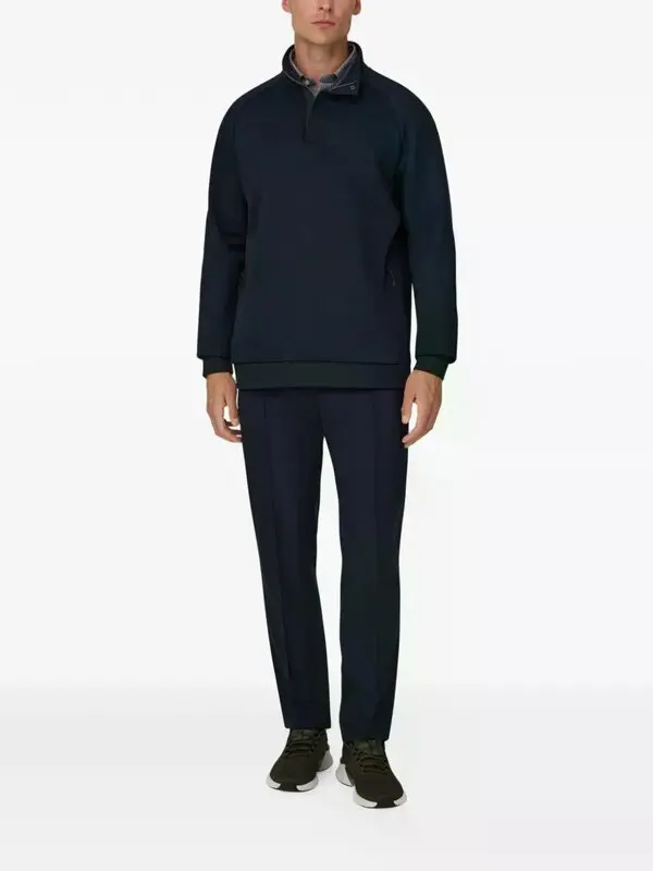Boggi Milano Cotton-blend Scuba B Tech Quarter-zip Sweatshirt