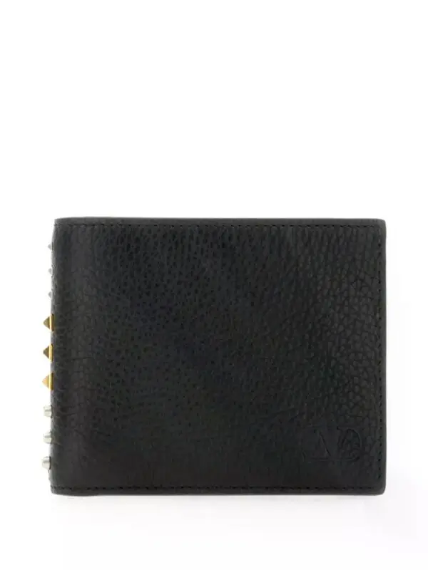 Valentino Garavani Rockstud Pebbled-leather Wallet