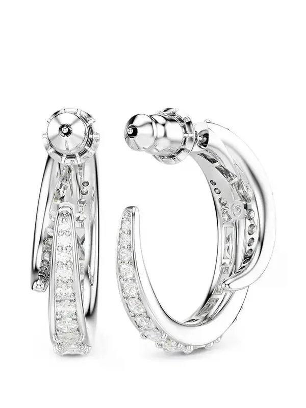 SWAROVSKI Vienna Hoop Earrings - Silver