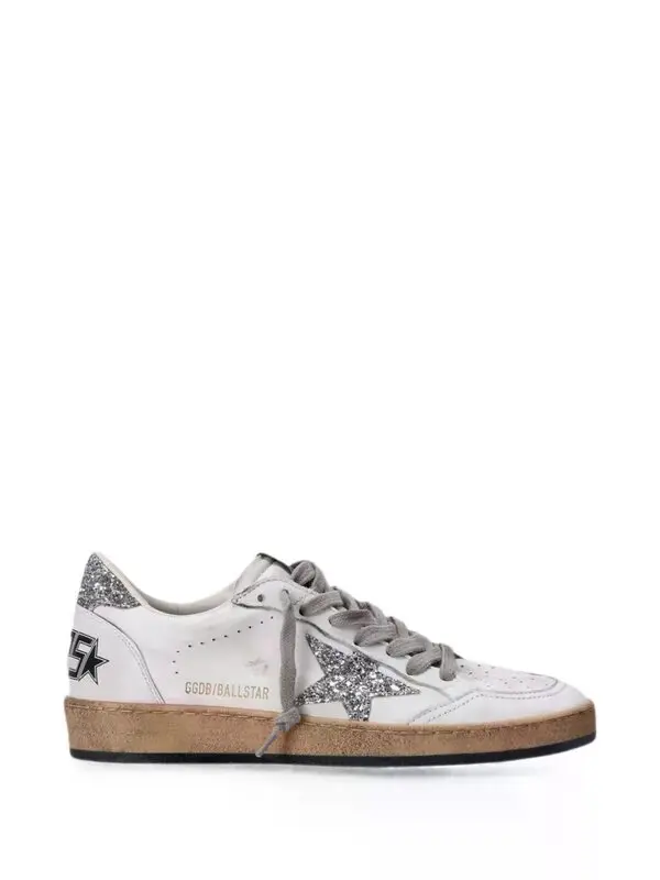 GOLDEN GOOSE Ball Star Glitter-star Sneakers - White
