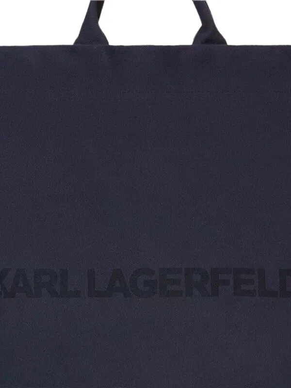 Karl Lagerfeld Logo Canvas Tote Bag