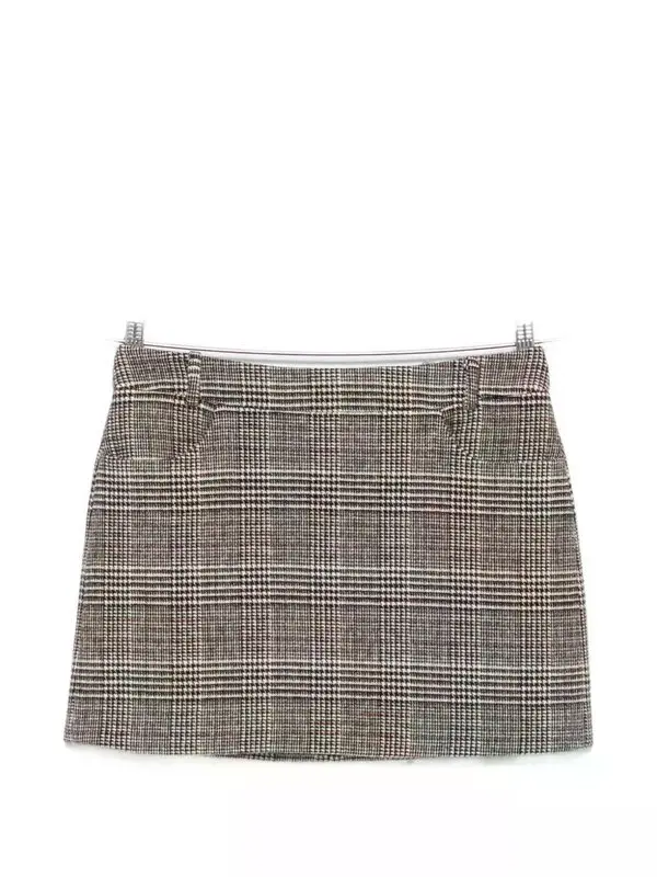 Ermanno Scervino Check-pattern Mini Skirt - Brown