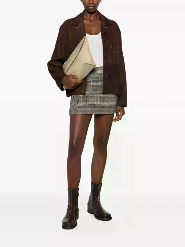 Ermanno Scervino Check-pattern Mini Skirt - Brown