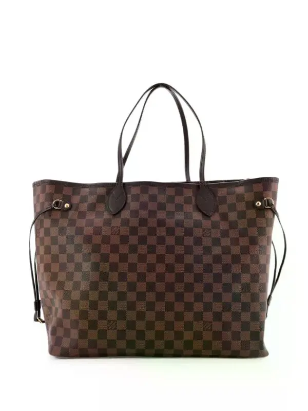 LOUIS VUITTON Damier Ebene Neverfull Gm Tote Bag - Brown