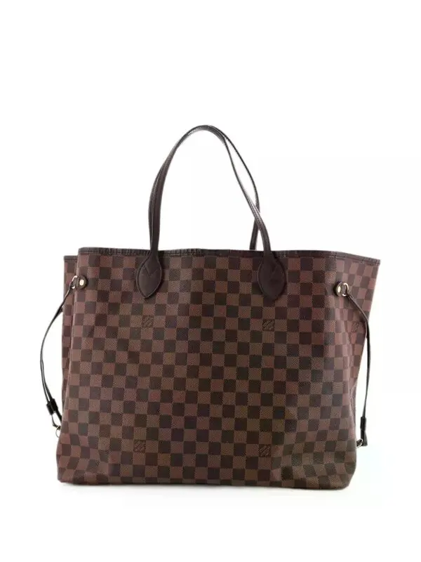 LOUIS VUITTON Damier Ebene Neverfull Gm Tote Bag - Brown