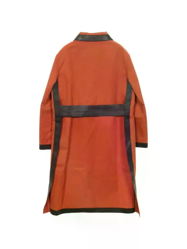 Hermès Leather-trimmed Trench Coat