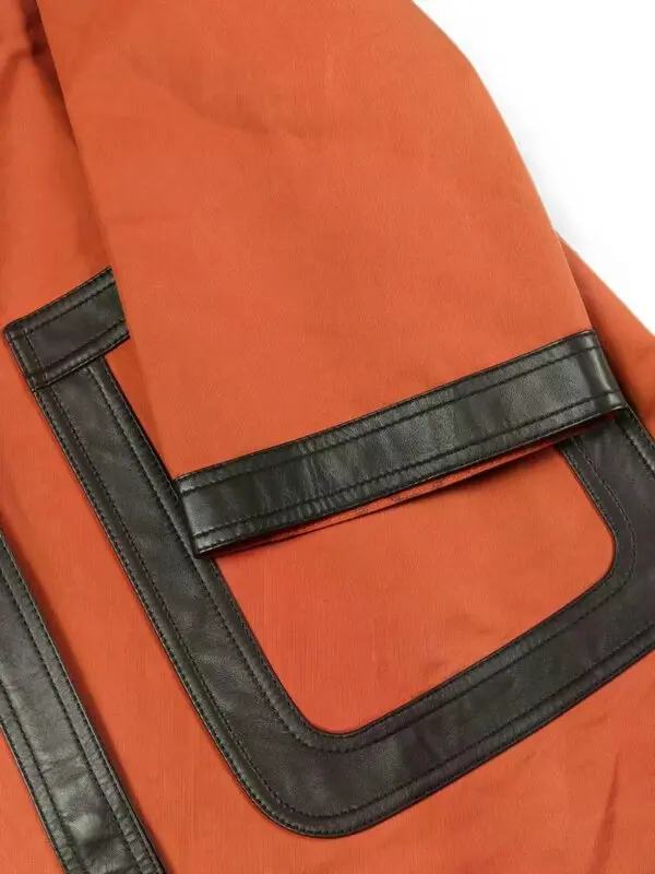 Hermès Leather-trimmed Trench Coat