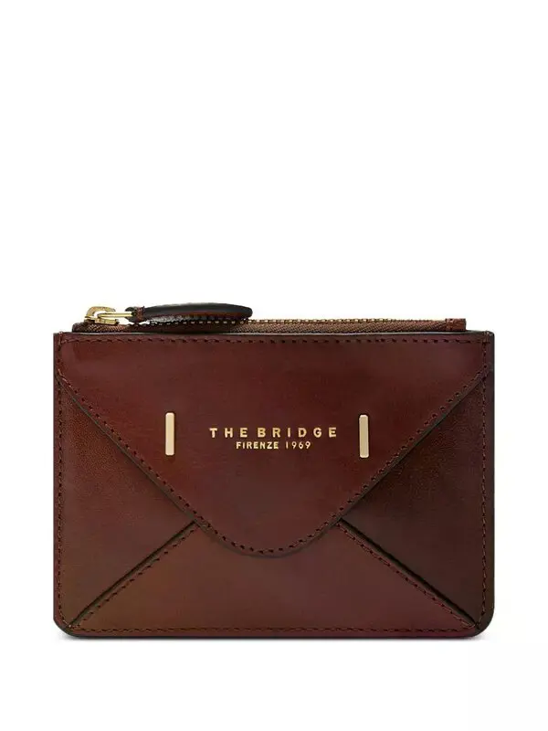 THE BRIDGE Frida Leather Zip-top Card Holder - Brown