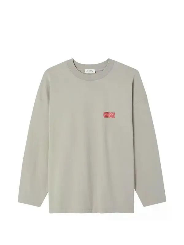 American Vintage Cotton Long Sleeve Sweatshirt
