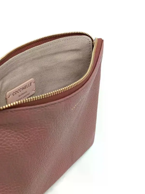 COCCINELLE Grained Leather Pouch Bag