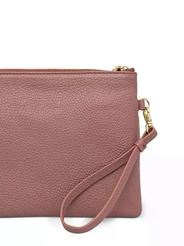 COCCINELLE Grained Leather Pouch Bag - Pink