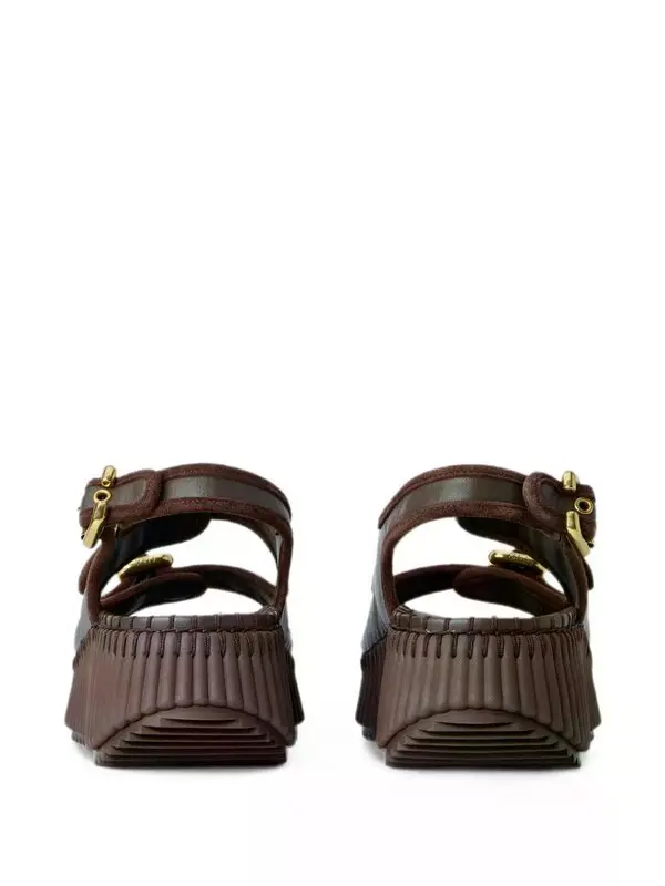 Chloé Buckle-strap Ridged-platform Sandals
