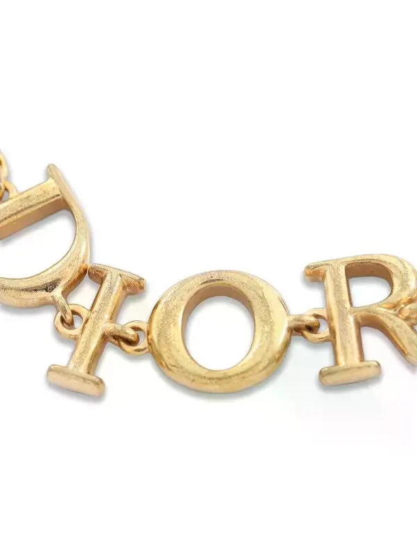 Dior 2000s Logo Faux-pearl Bracelet