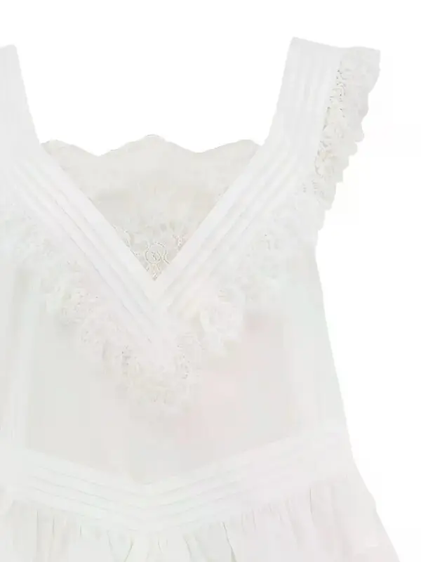 Sea Hilda V-neck Lace Trim Blouse