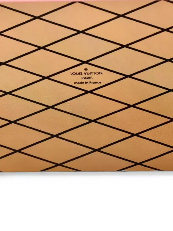 LOUIS VUITTON Petite Malle Handbag Patchwork Leather Shoulder Bag